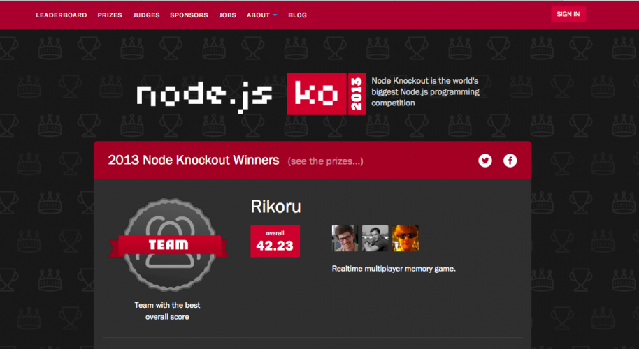Node Knockout 2013 - システム開発会社 - 株式会社旗指物
